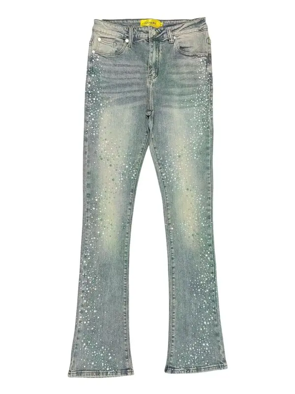 GUAPI Pearl-embellished Jeans - Blue