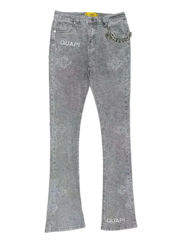 GUAPI Crystal-cross Jeans - Grey
