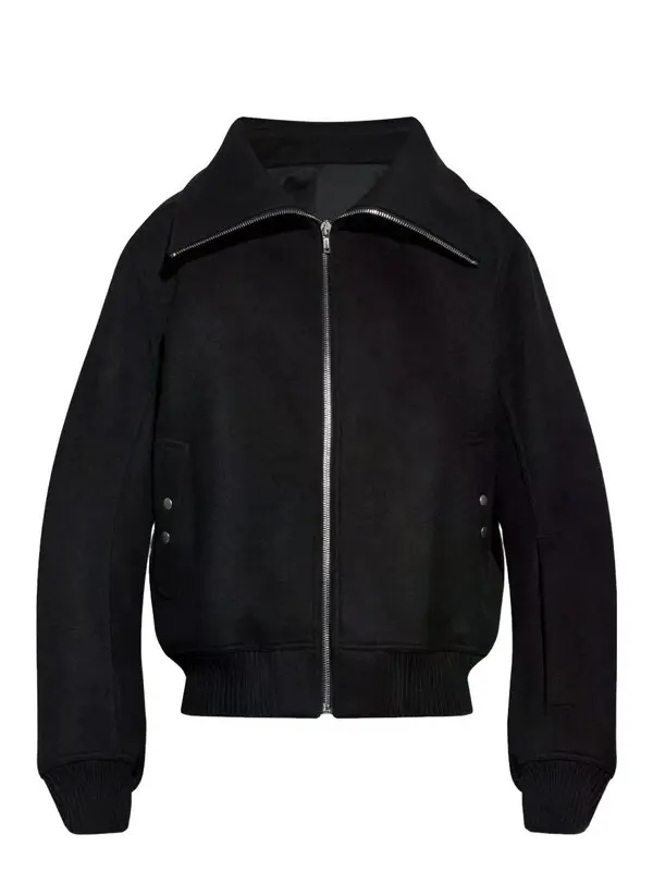 Rick Owens High-neck Wool Jacket - Black