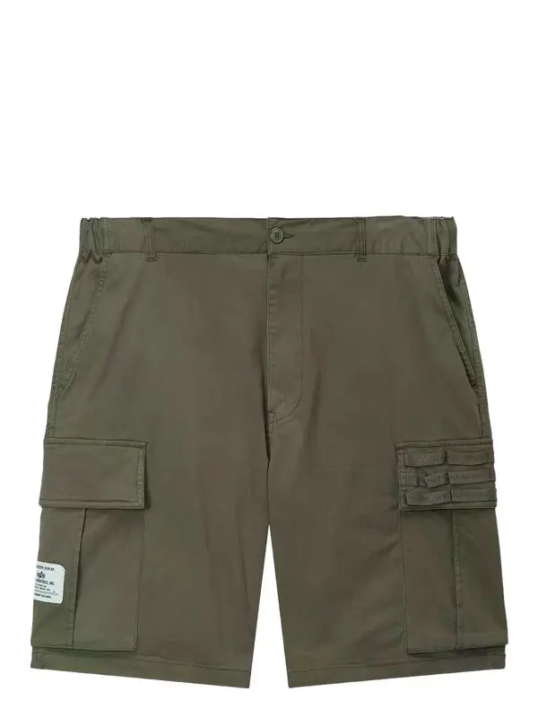 Alpha Industries Logo-patch Cargo Shorts - Green