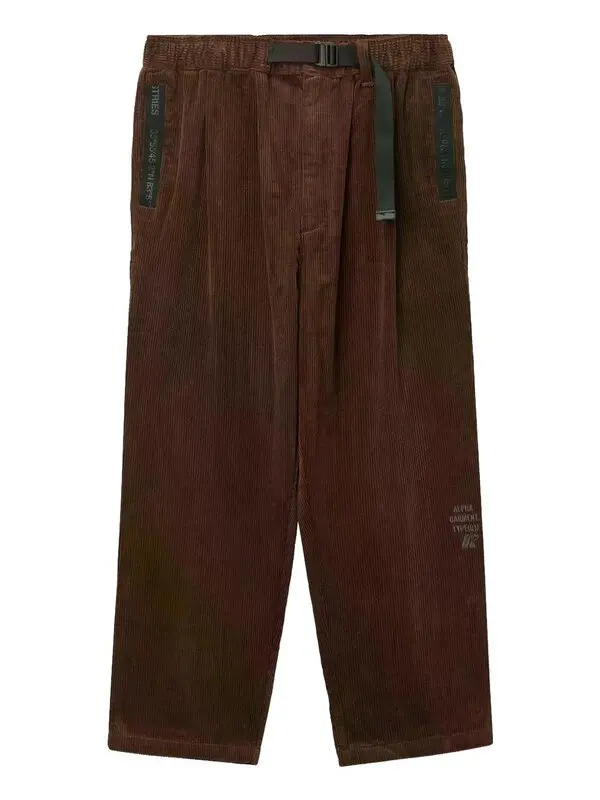 Alpha Industries Corduroy Pleated Trousers - Brown