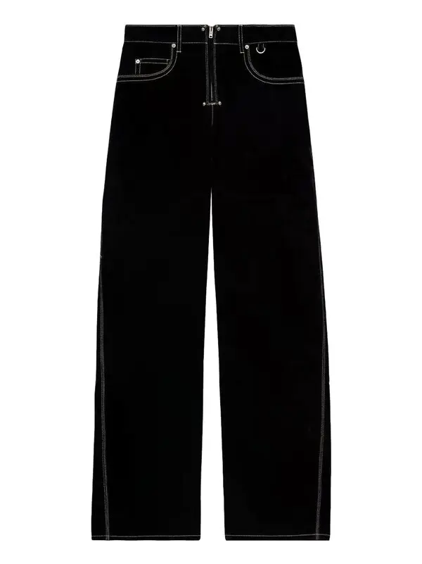 Isabel Marant Stelyna Contrast-stitch Trousers - Black