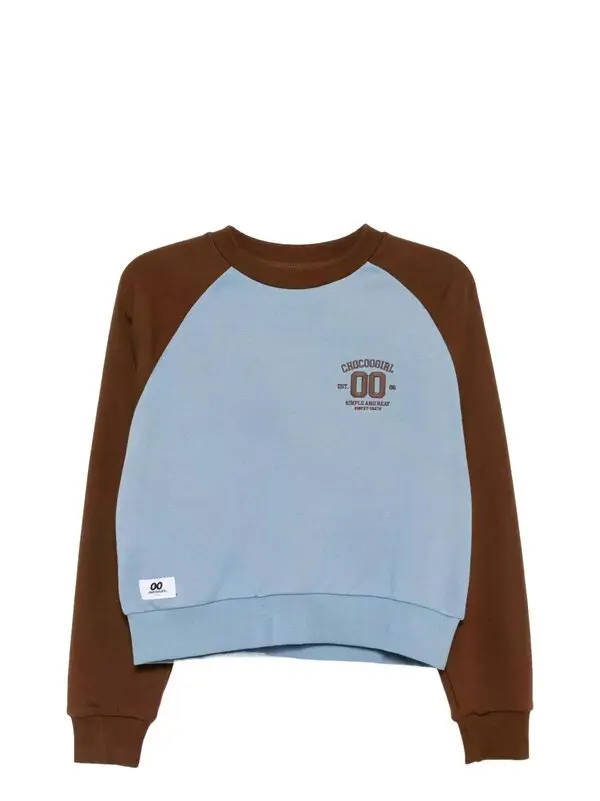 CHOCOOLATE Logo-embroidered Crewneck Sweatshirt - Blue