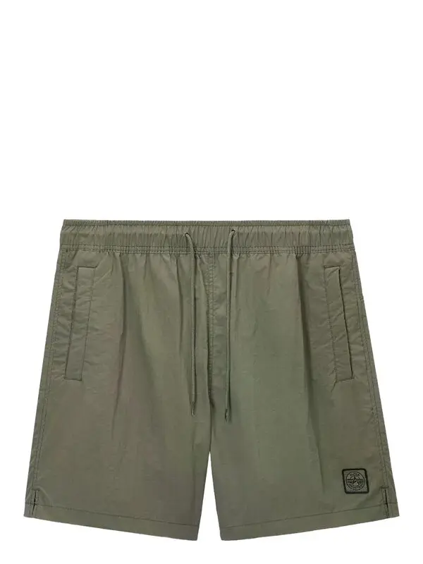 Alpha Industries Logo-patch Shorts - Green