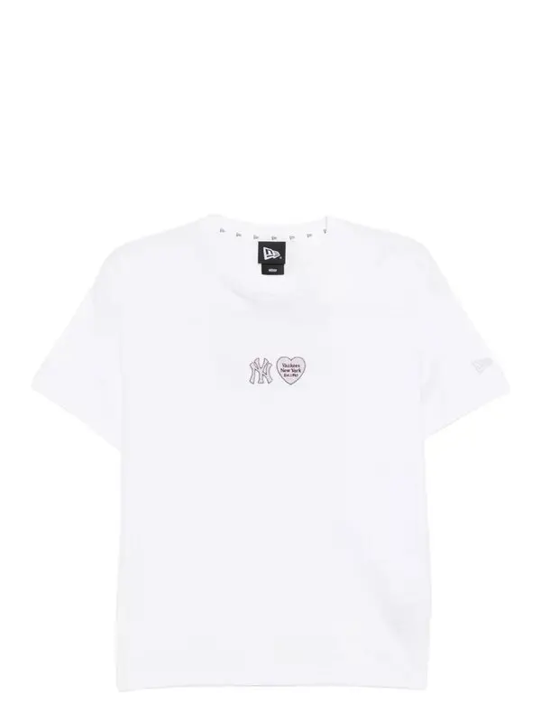 New Era Logo-embroidered T-shirt - White
