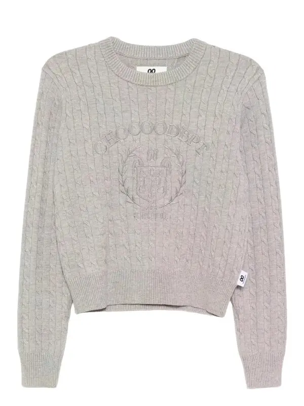 CHOCOOLATE Logo-embroidered Jumper - Grey
