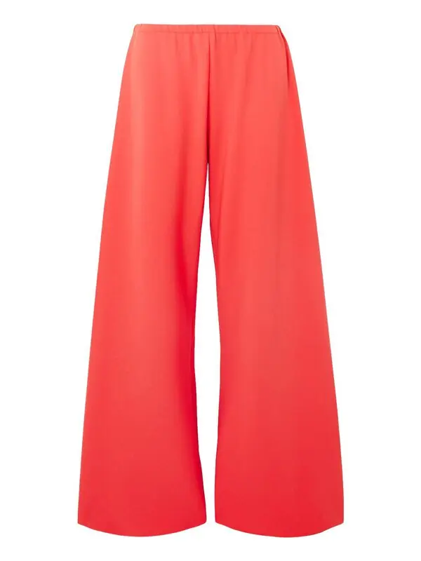 LA LIGNE Colby Recycled-crepe Wide-leg Pants - Red