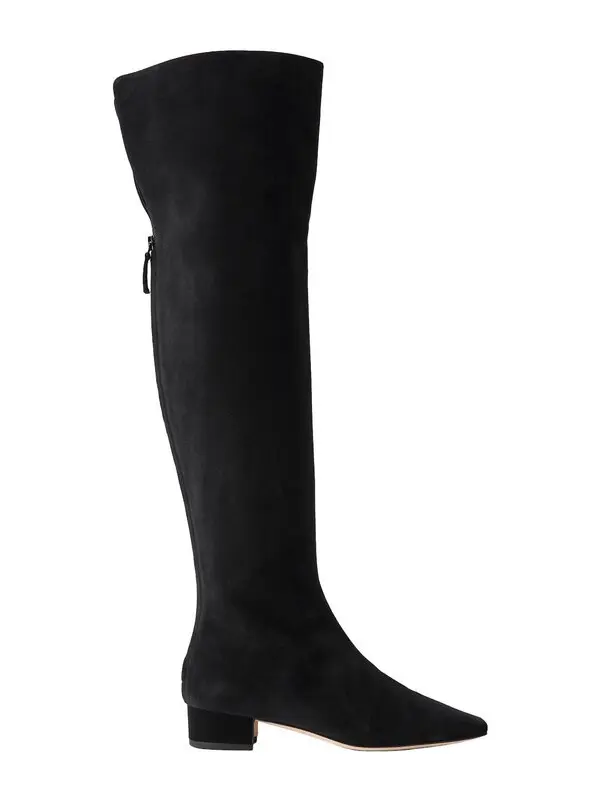 Manolo Blahnik Gore 30 Suede Over-the-knee Boots - Black