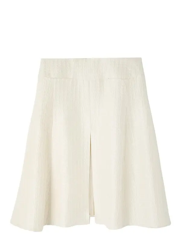 Alaïa Silk-cloqué Midi Skirt - Ivory