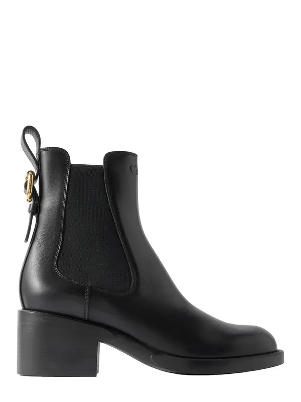 Chloé Dakota Buckled Leather Ankle Boots - Black
