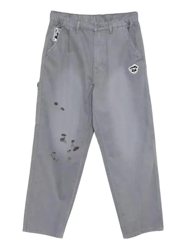 AAPE BY *A BATHING APE Logo-patch Trousers - Grey