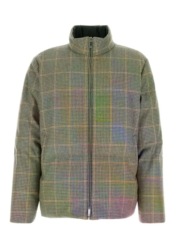 Thom Browne Houndstooth Down Jacket - Green