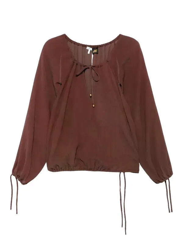 Loewe Seersucker Blouse - Brown