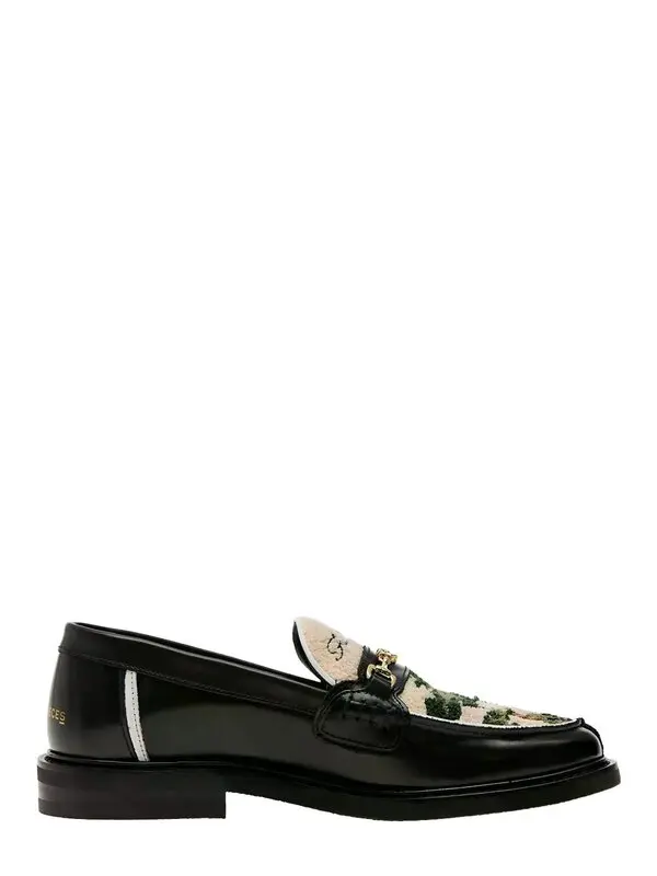 Filling Pieces Bonsai Embroidered Loafers - Black