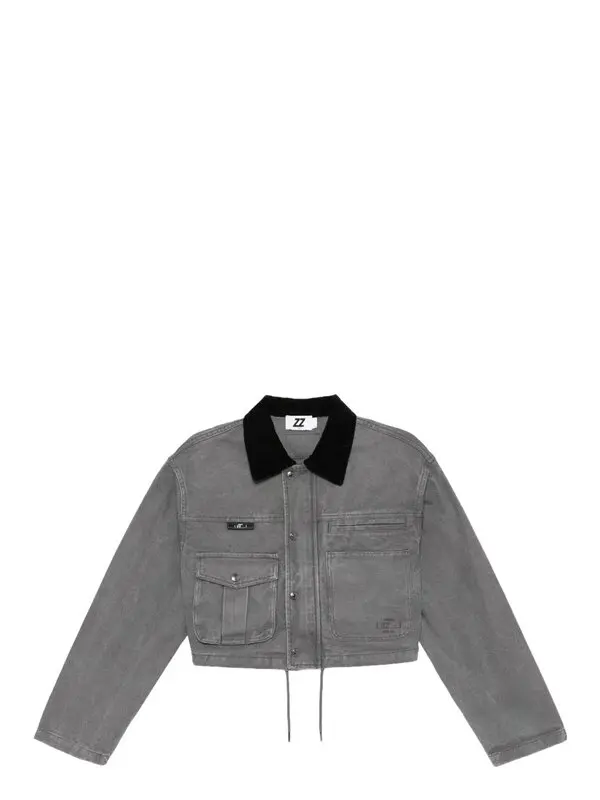 Izzue Logo-embroidered Jacket - Grey