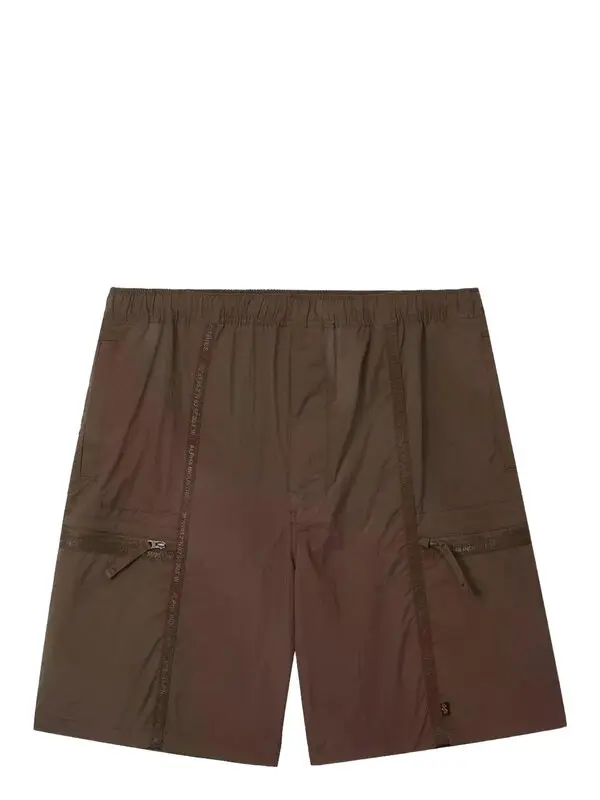 Alpha Industries Logo-patch Bermuda Shorts - Brown