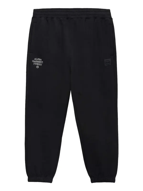 Alpha Industries Logo-embroidered Track Pants - Black
