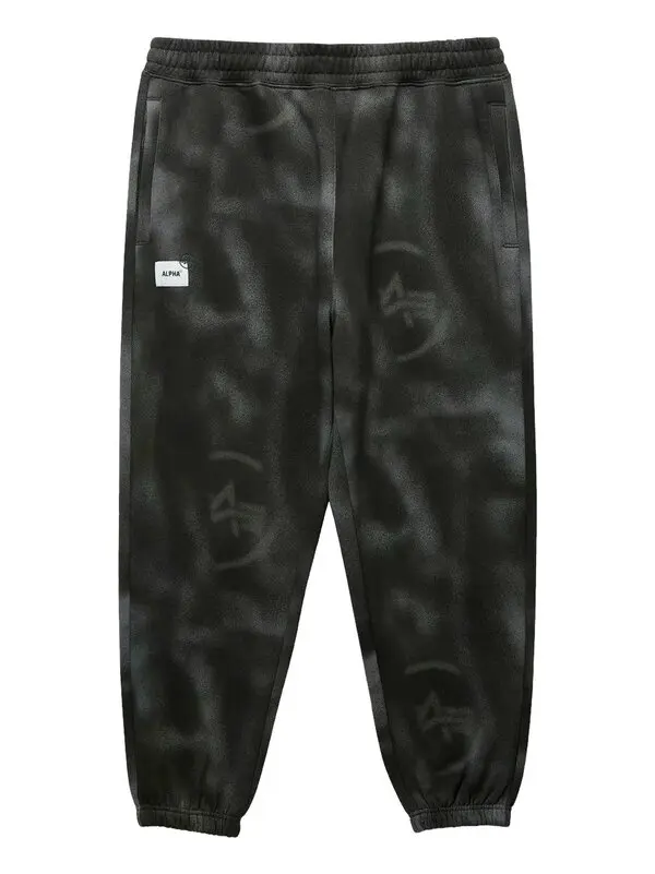 Alpha Industries Tie-dye Logo Track Pants - Grey