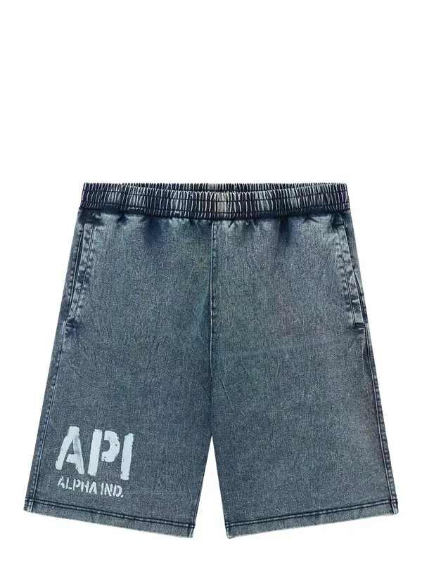 Alpha Industries Denim Shorts - Blue