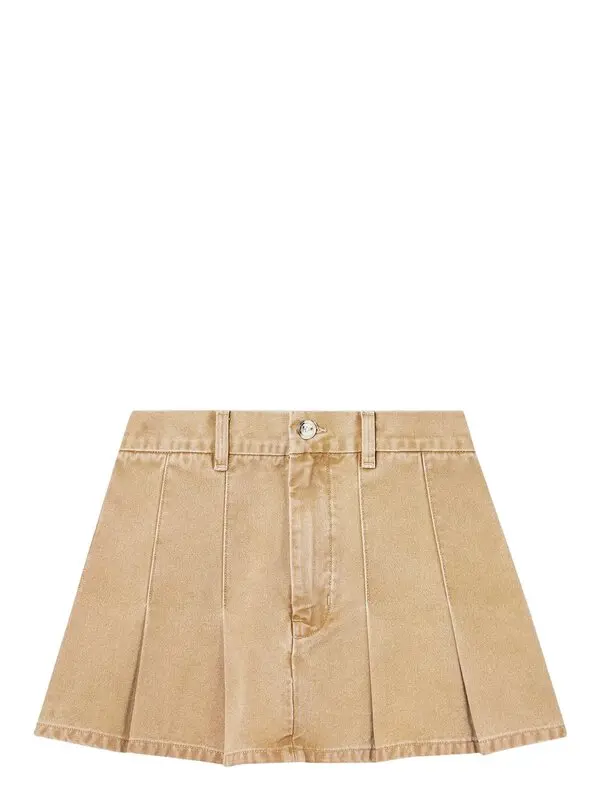 RÙADH The Kenna Pleated Mini Skirt - Brown