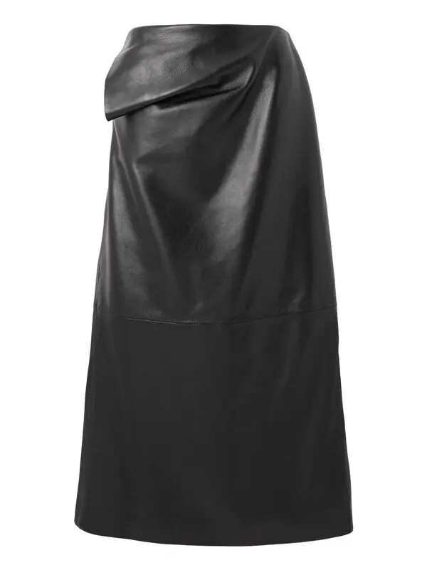 Magda Butrym Leather Maxi Skirt - Black