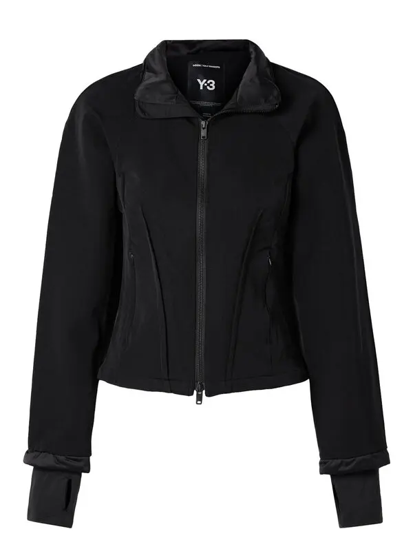 Adidas Originals By Alexander Wang Y-3 Satin-trimmed Twill Track Jacket - Black