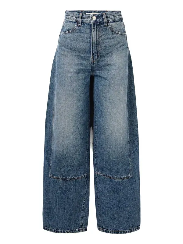 RÙADH The Rhone High-rise Barrel-leg Jeans - Blue