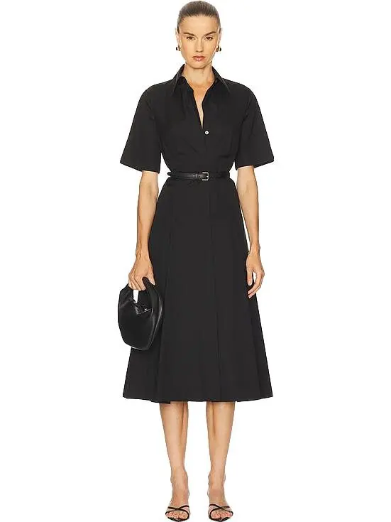 Vince Short Sleeve Shirt Dress - Black