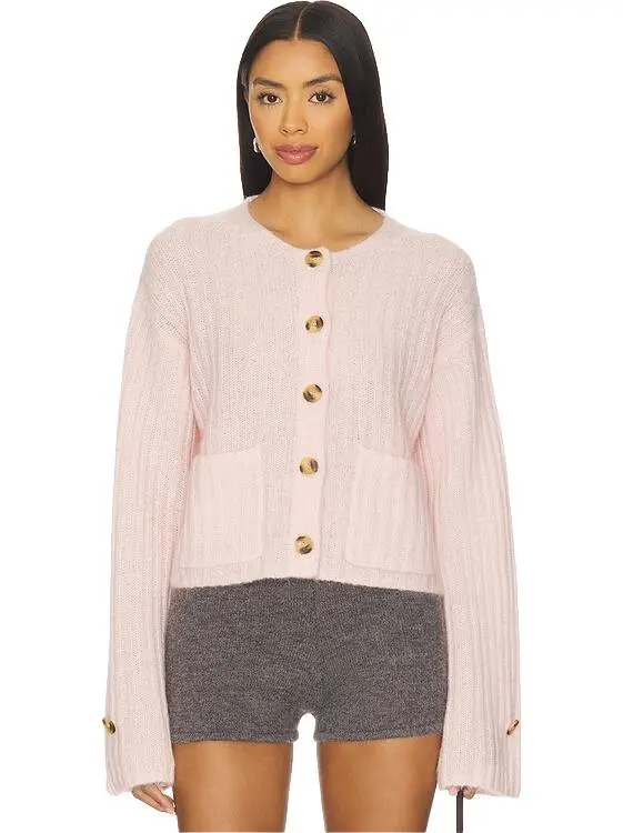 BY MALENE BIRGER Cierrou Rib Cardigan - Chalk Pink