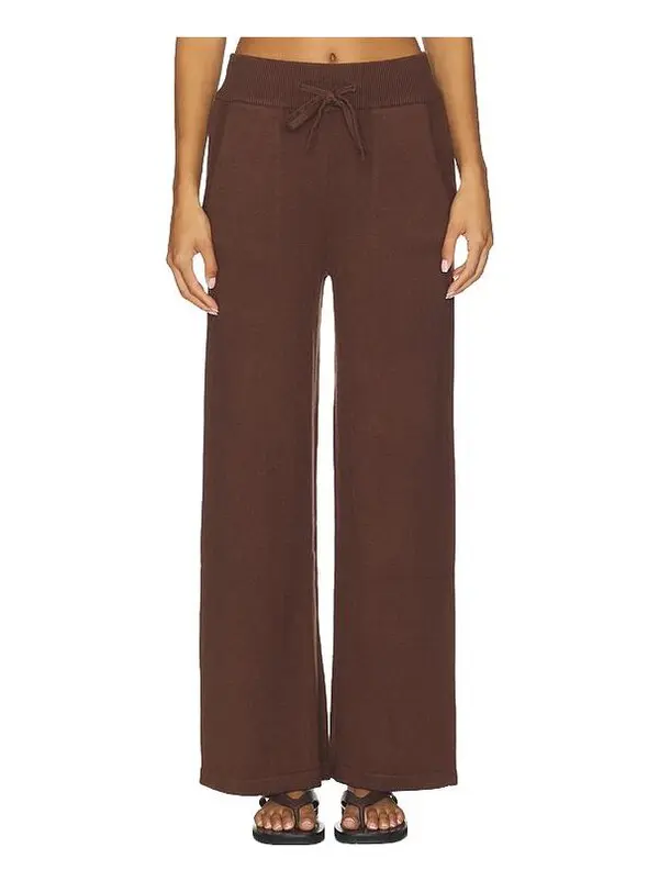 Eberjey Recycled Sweater Pant - Chocolate