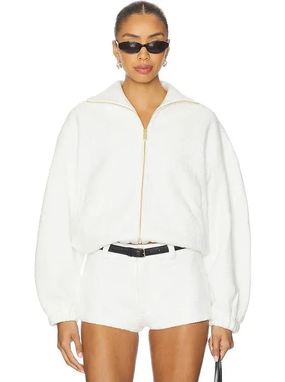 Amanda Uprichard Como Bomber Jacket - Ivory