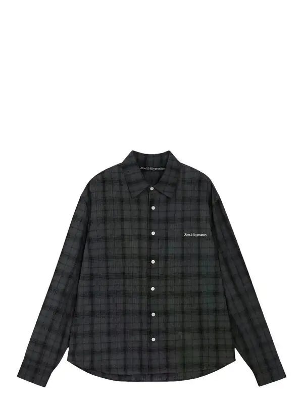 REST&RECREATION Check-pattern Shirt - Black