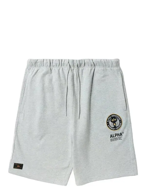 Alpha Industries Logo-patch Shorts - Grey