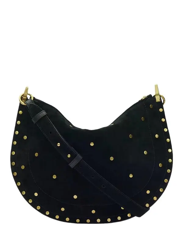 Isabel Marant Oskan Soft Zip Half-moon Shoulder Bag - Black