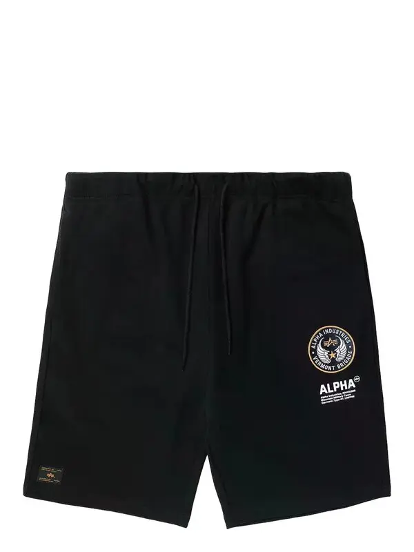 Alpha Industries Logo-embroidered Shorts - Black