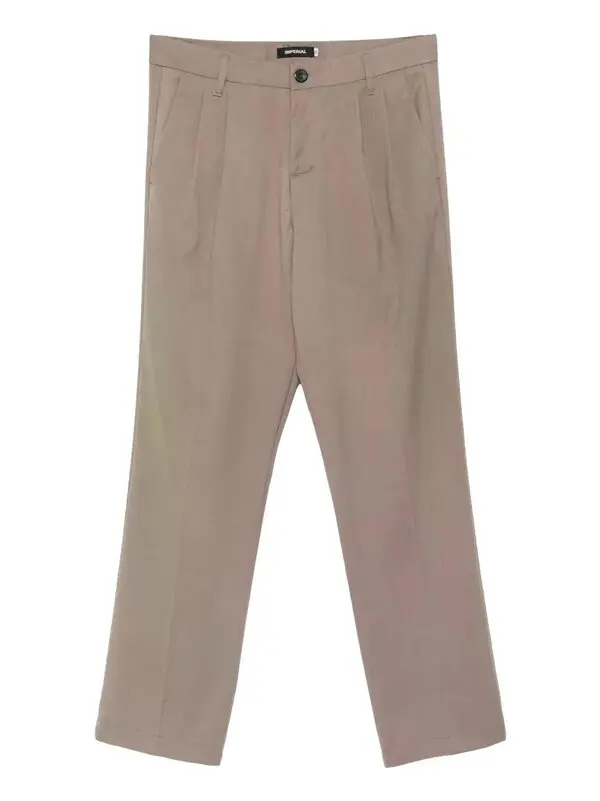 Imperial Pleated Cotton Trousers - Neutrals
