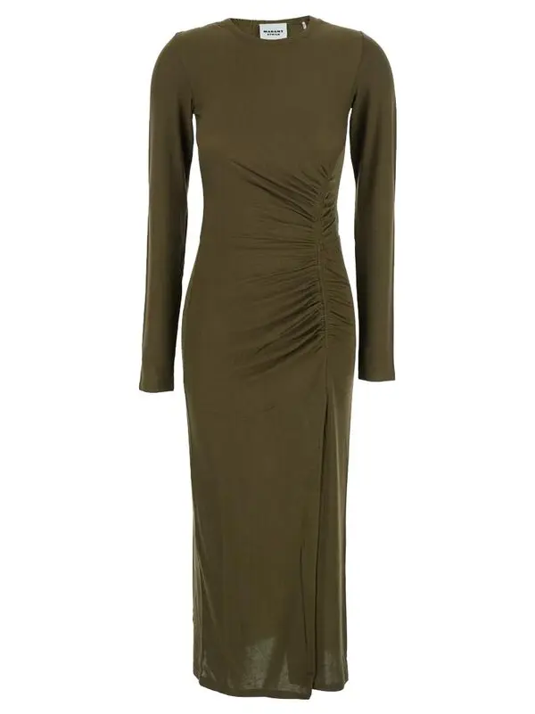 Isabel Marant Jelina Midi Dress With Ruched Details - Green