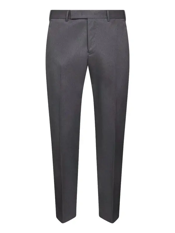 PT TORINO Wool Pressed-crease Trousers - Grey