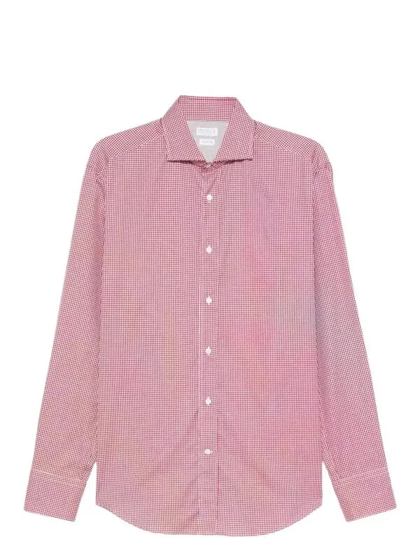 Brunello Cucinelli Gingham Shirt - Red