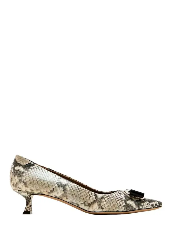 FERRAGAMO 40mm Zelma Bow Pumps - Neutrals