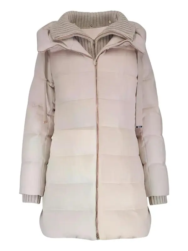 Herno Quilted Hooded Coat - Neutrals
