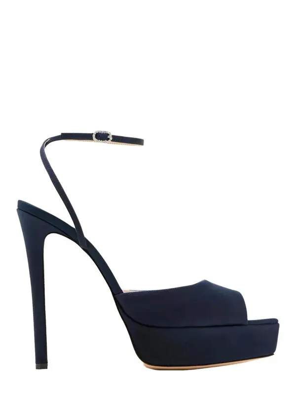 ANDREA WAZEN 140mm Loulou Platform Peep-toe Sandals - Blue