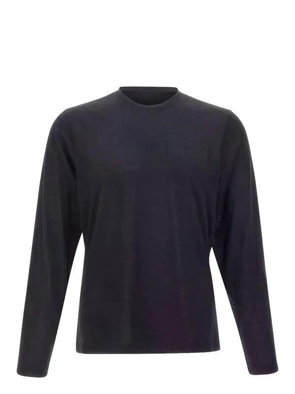 GRAN SASSO Crew-neck Long-sleeve T-shirt - Blue