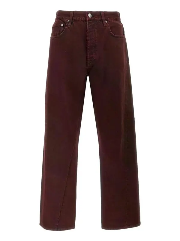 SUNFLOWER Wide Twist Jeans - Red