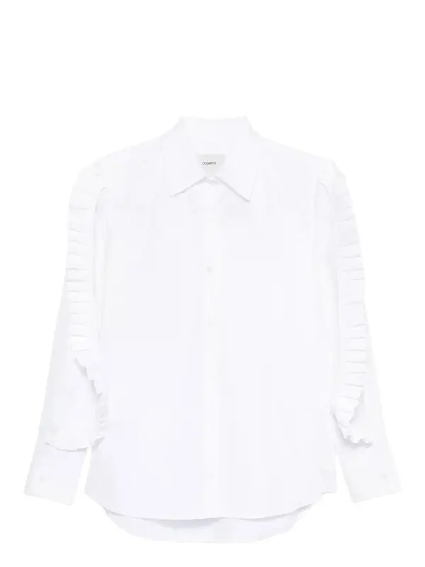 Coperni Pleated-sleeve Shirt - White