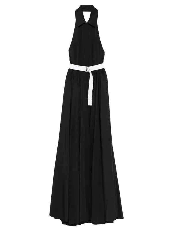 Norma Kamali Belted Maxi Dress - Black