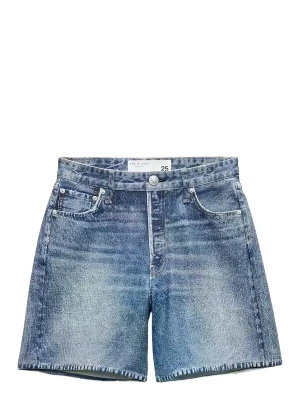 Rag & Bone Belt-loop Denim Shorts - Blue