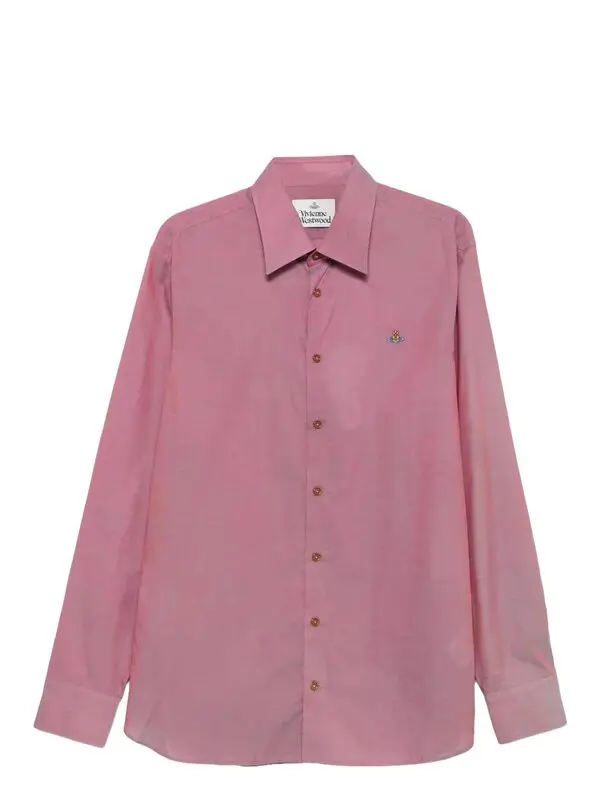 VIVIENNE WESTWOOD Orb-embellished Long-sleeved Shirt - Pink