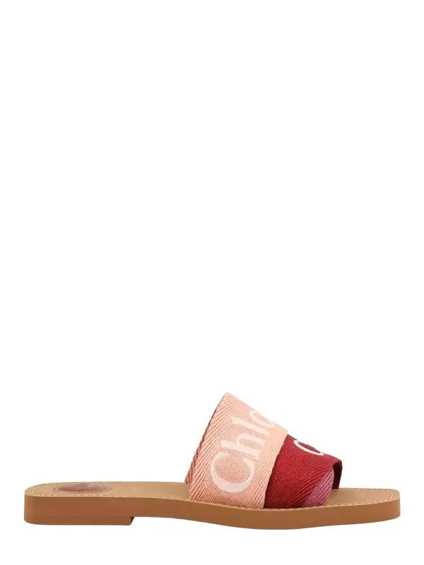 Chloé Logo-embellished Flat Sandals - Pink