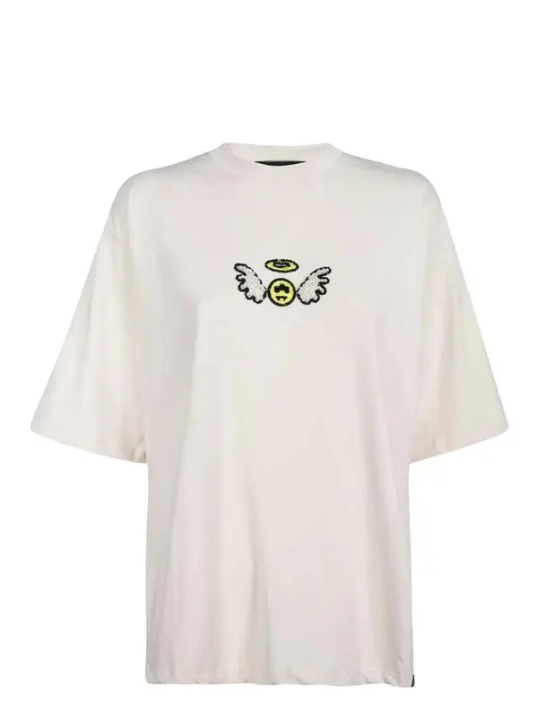 BARROW Angel Appliqué T-shirt - Neutrals